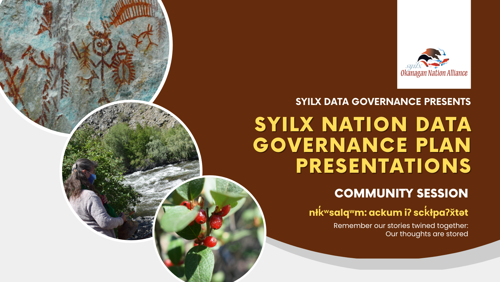 Syilx Nation Data Governance Plan Presentations – Okanagan Nation Alliance