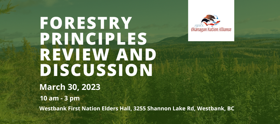 Forestry Principles Review and Discussion – Okanagan Nation Alliance